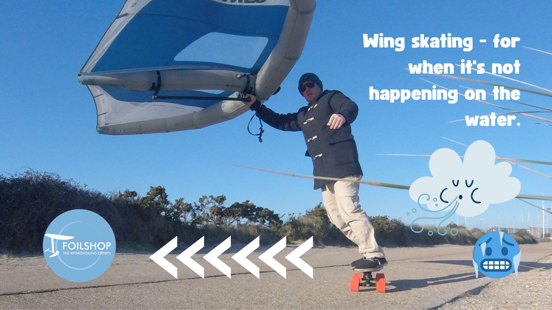 Wing skating - for when it's not happening on the water. - Foil Shop UK